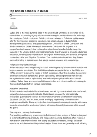 top british schools in dubai.pdf top british schools in dubai | PDF ...