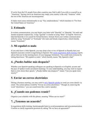 Top Business Phrases in Spanish | PDF