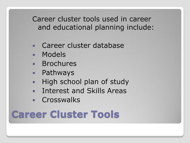 Top career cluster resources | PPT