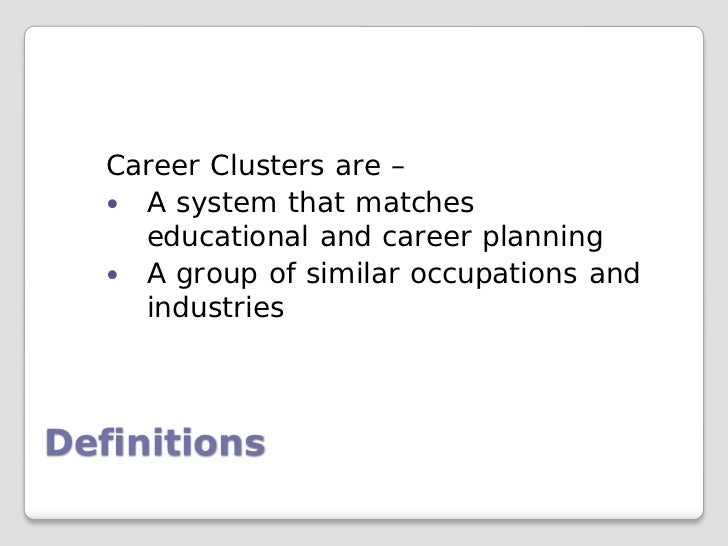 Career clusters definition - garetly