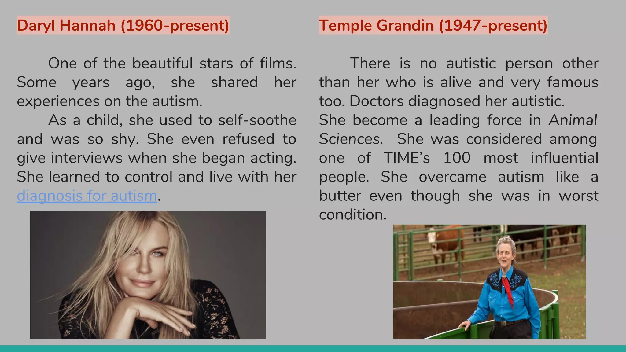 Top celebrities with autism who became an inspiration for all | PPT