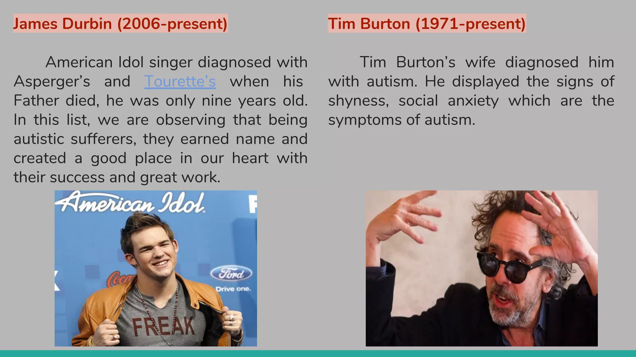 Top celebrities with autism who became an inspiration for all | PPT