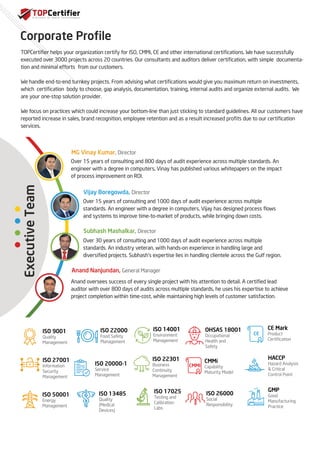 Top certifier brochure | PDF | Management Consulting Industry | Industries