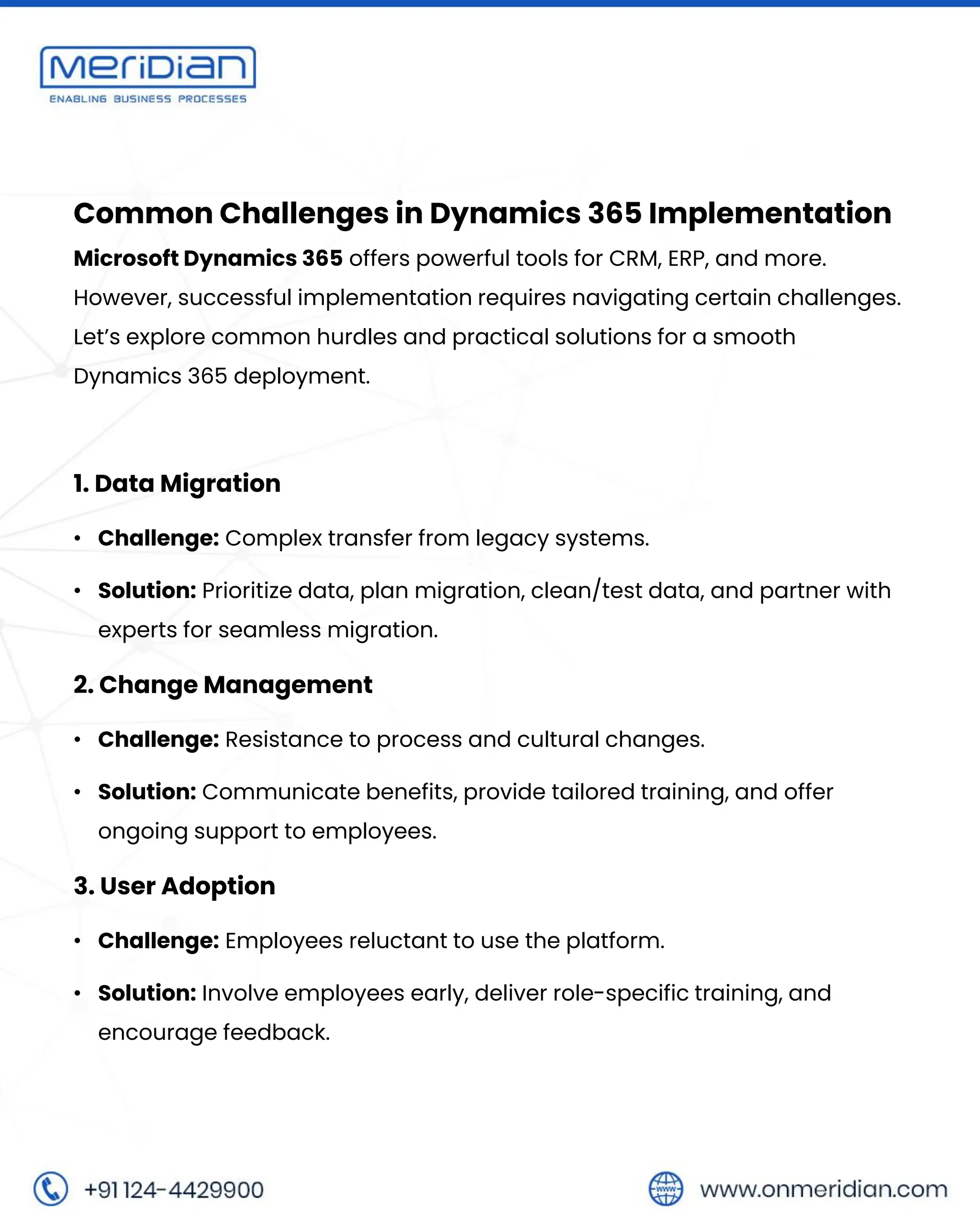 Top Challenges in Dynamics 365 Implementation and Solutions | PDF