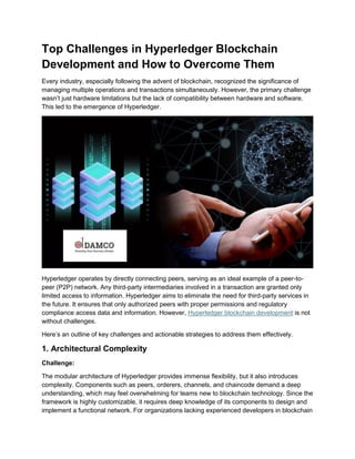 Understanding Challenges in Hyperledger Blockchain Development | PDF