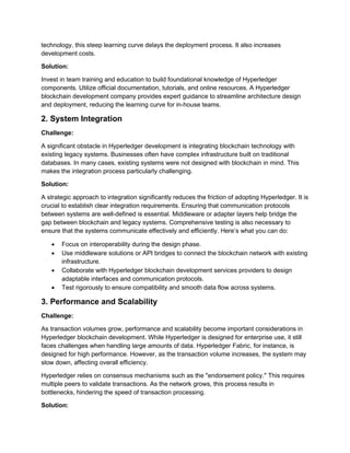 Understanding Challenges in Hyperledger Blockchain Development | PDF