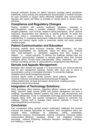 Top Challenges in Pain Management Billing Services.ppt | Healthcare ...