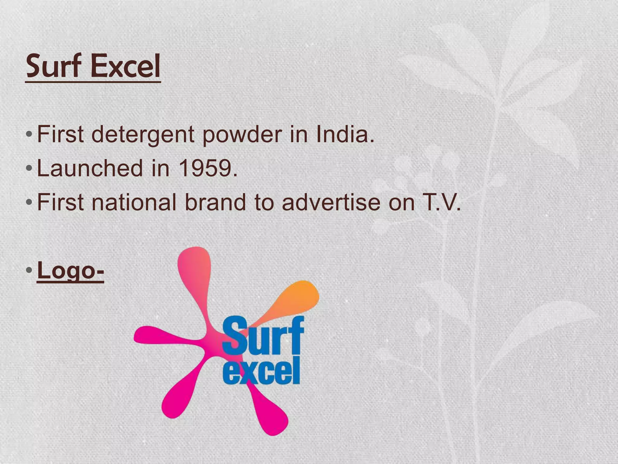 washing powder brands in india | PPTX