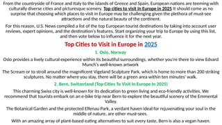 Top Cities To Visit In Europe In 2025.pptx
