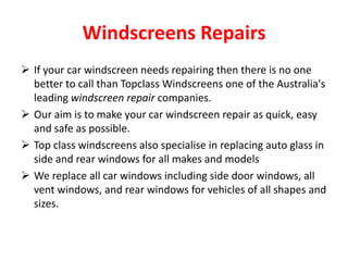 Topclasswindscreen ppt | PPTX