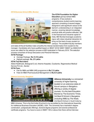 Top colleges through nmat | PDF