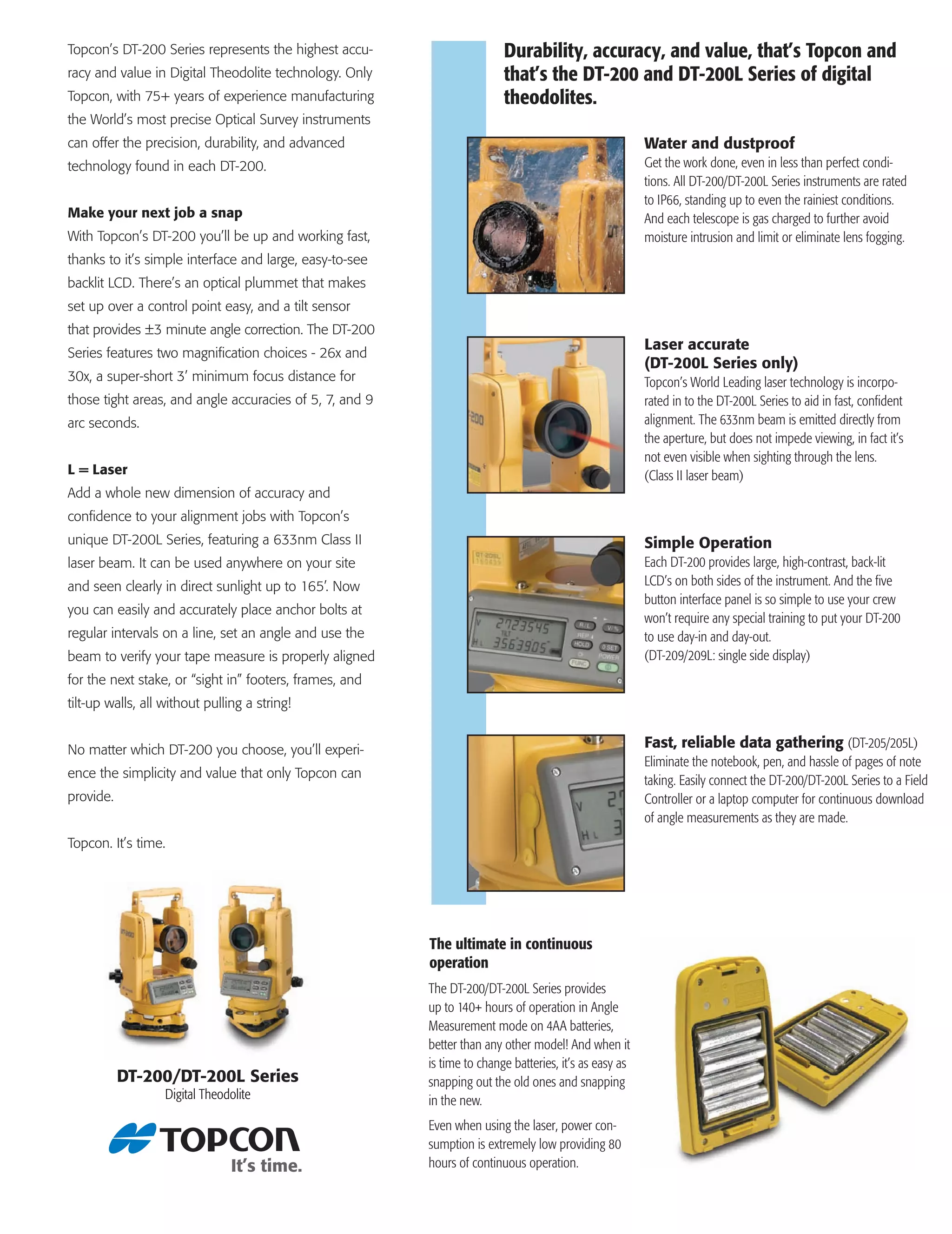 Topcon dt 200 | PDF