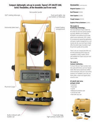 Topcon dt 200 | PDF