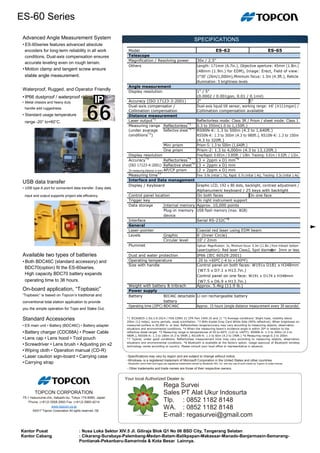 Brosur Total Station Topcon es 60 es-62 es-65 Versi Indonesia | PDF