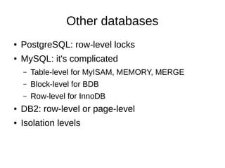 Shared Database Concurrency | PPT