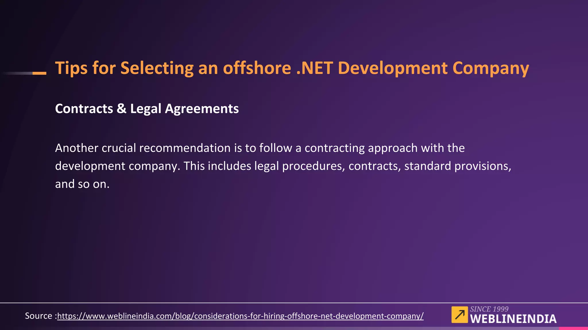 Hiring an Offshore .NET Development Company | Key Considerations | PPT