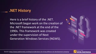 Hiring an Offshore .NET Development Company | Key Considerations | PPT