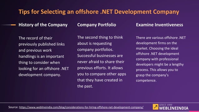 Hiring an Offshore .NET Development Company | Key Considerations | PPT