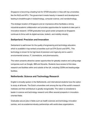 top countries for stem students for indian | DOCX