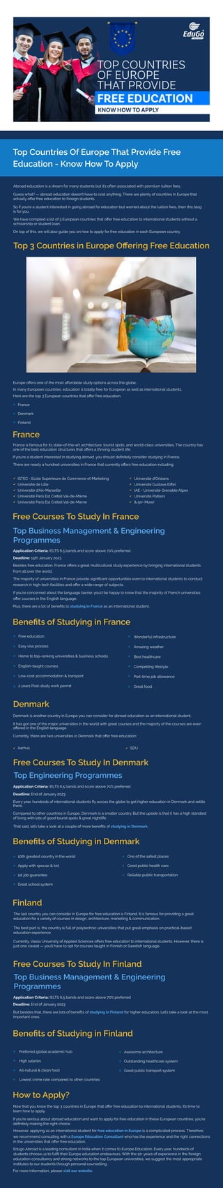 Top Countries Of Europe That Provide Free Education – Know How To Apply.pdf
