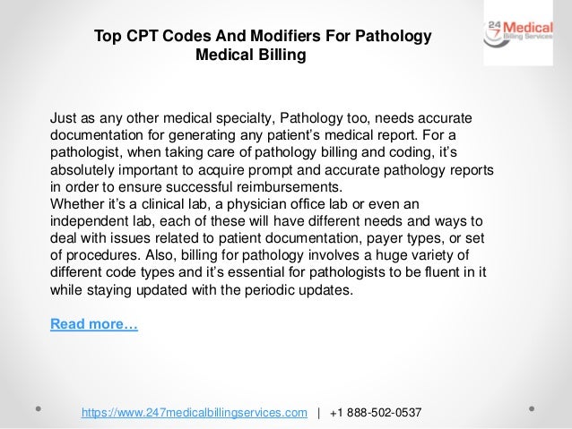 Top cpt codes and modifiers for pathology medical billing | PPTX