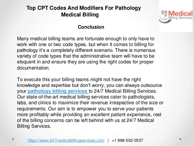 Top cpt codes and modifiers for pathology medical billing | PPTX