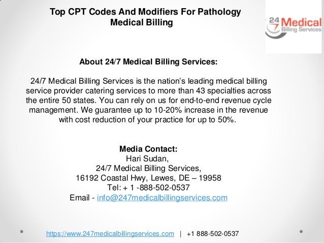 Top cpt codes and modifiers for pathology medical billing | PDF