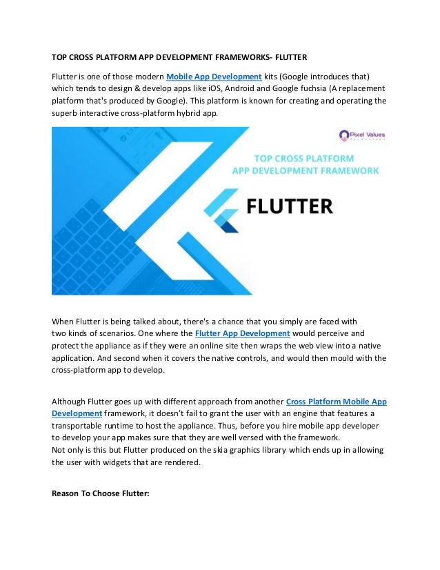 Top cross platform app development frameworks-Pixel Values Technolabs
