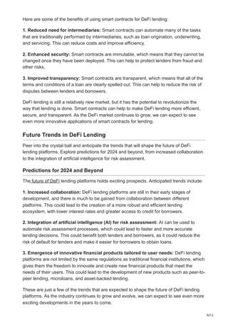 Top Defi Lending Platforms in 2024 - SoluLab | PDF