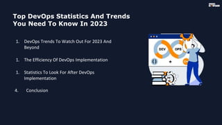 Top DevOps Trends And Statistics You Need To Know In 2023 | PPTX