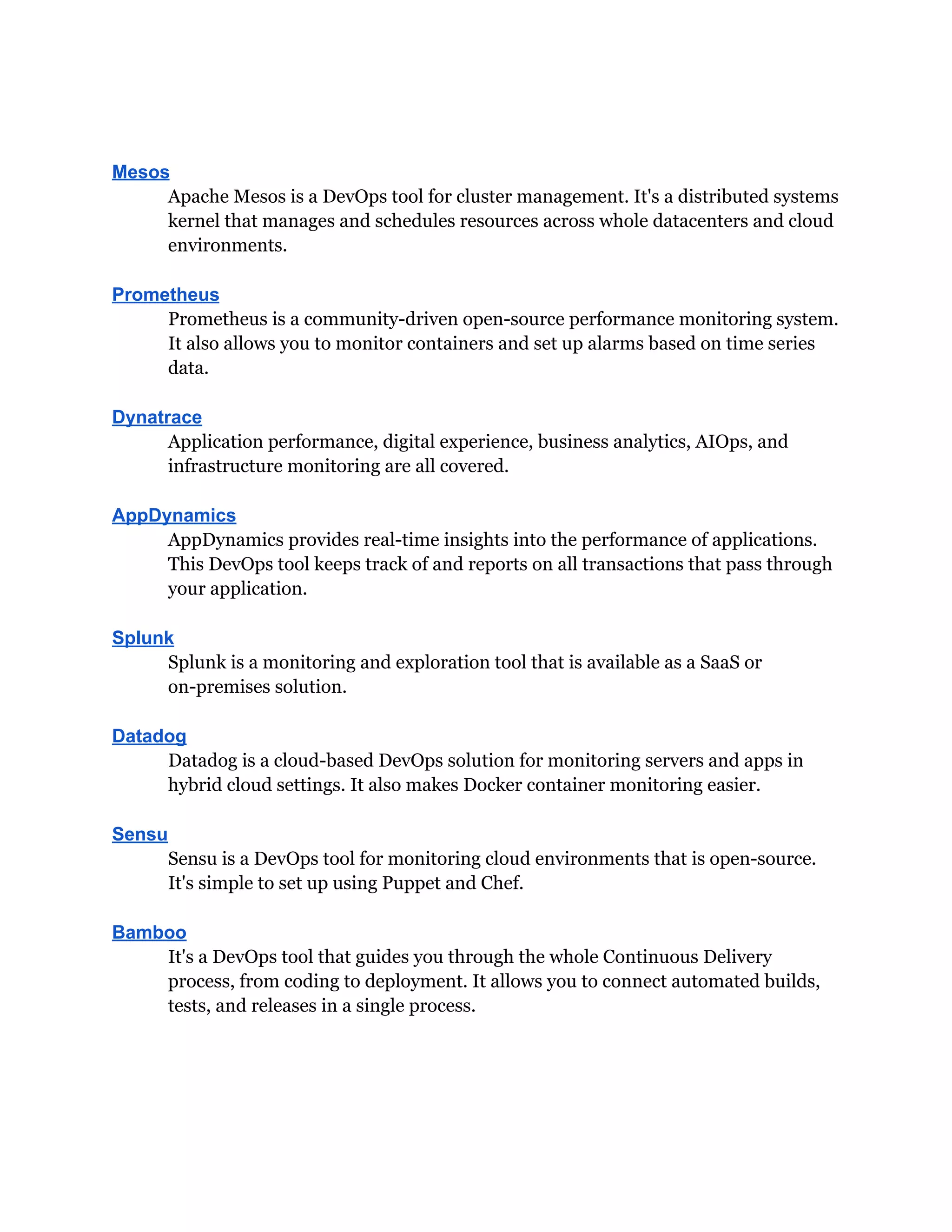 Top DevOps tools | PDF | Cloud Computing | Internet