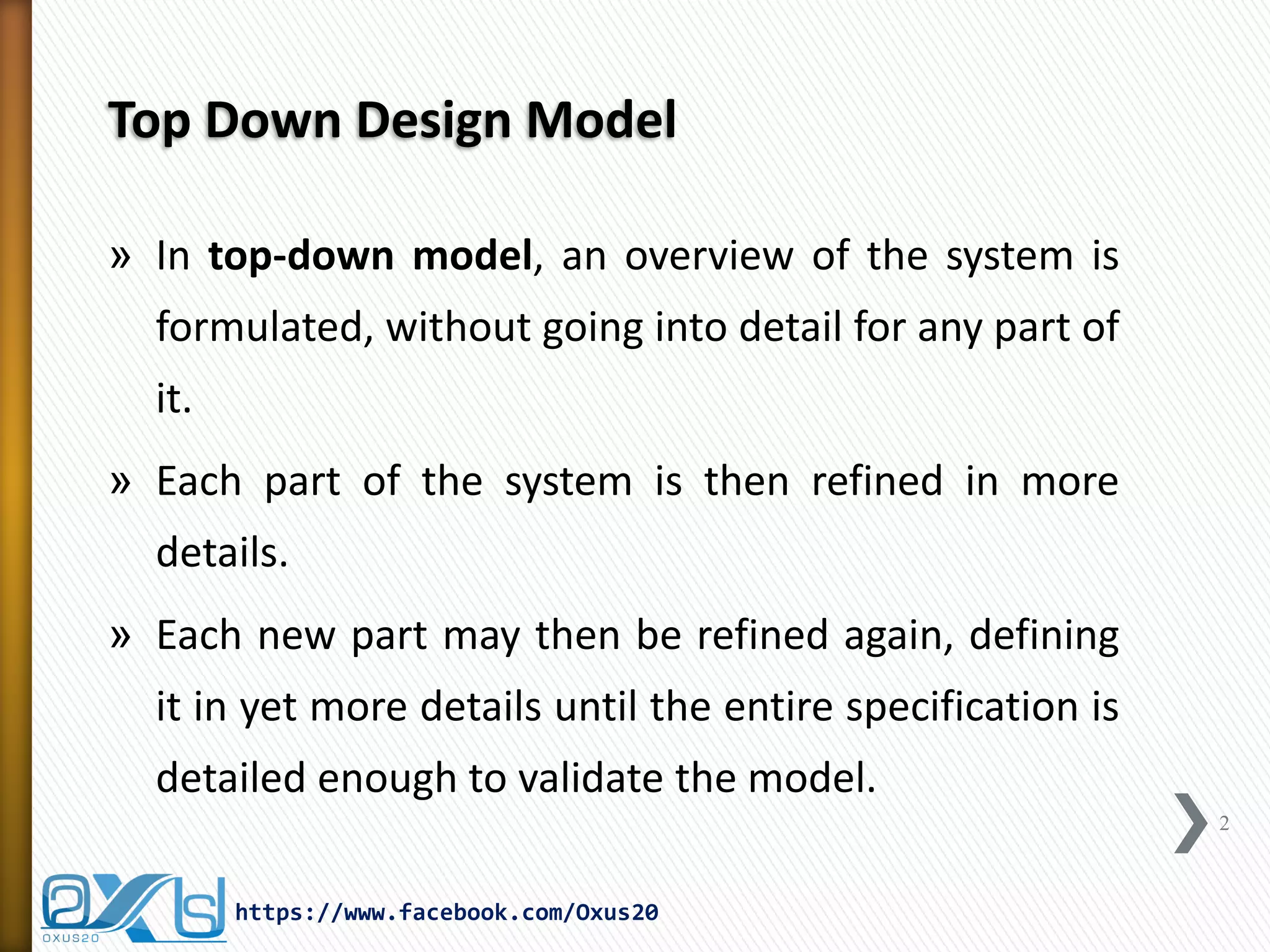 Top Down and Bottom Up Design Model | PDF