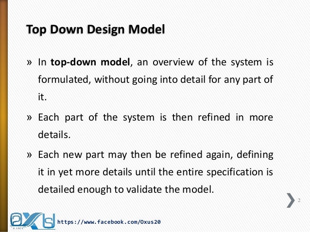 Top Down and Bottom Up Design Model