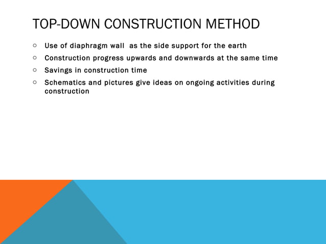 Top down construction | PPT | Civil Engineering Industry | Industries