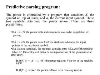 Top down parsing | PPTX