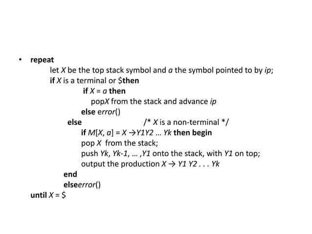 Top down parsing | PPTX