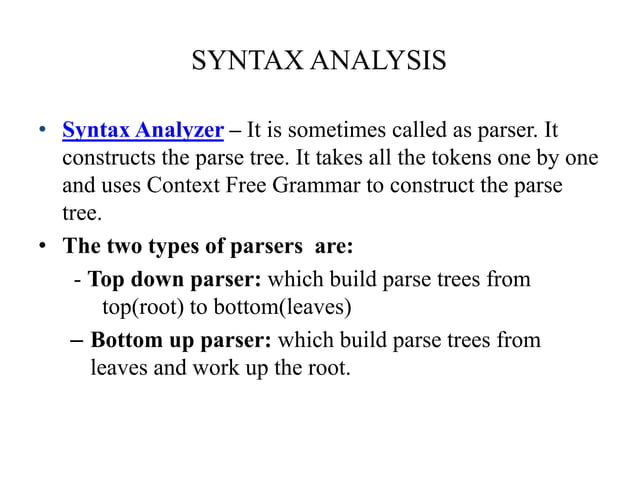 Top down parsing | PPTX