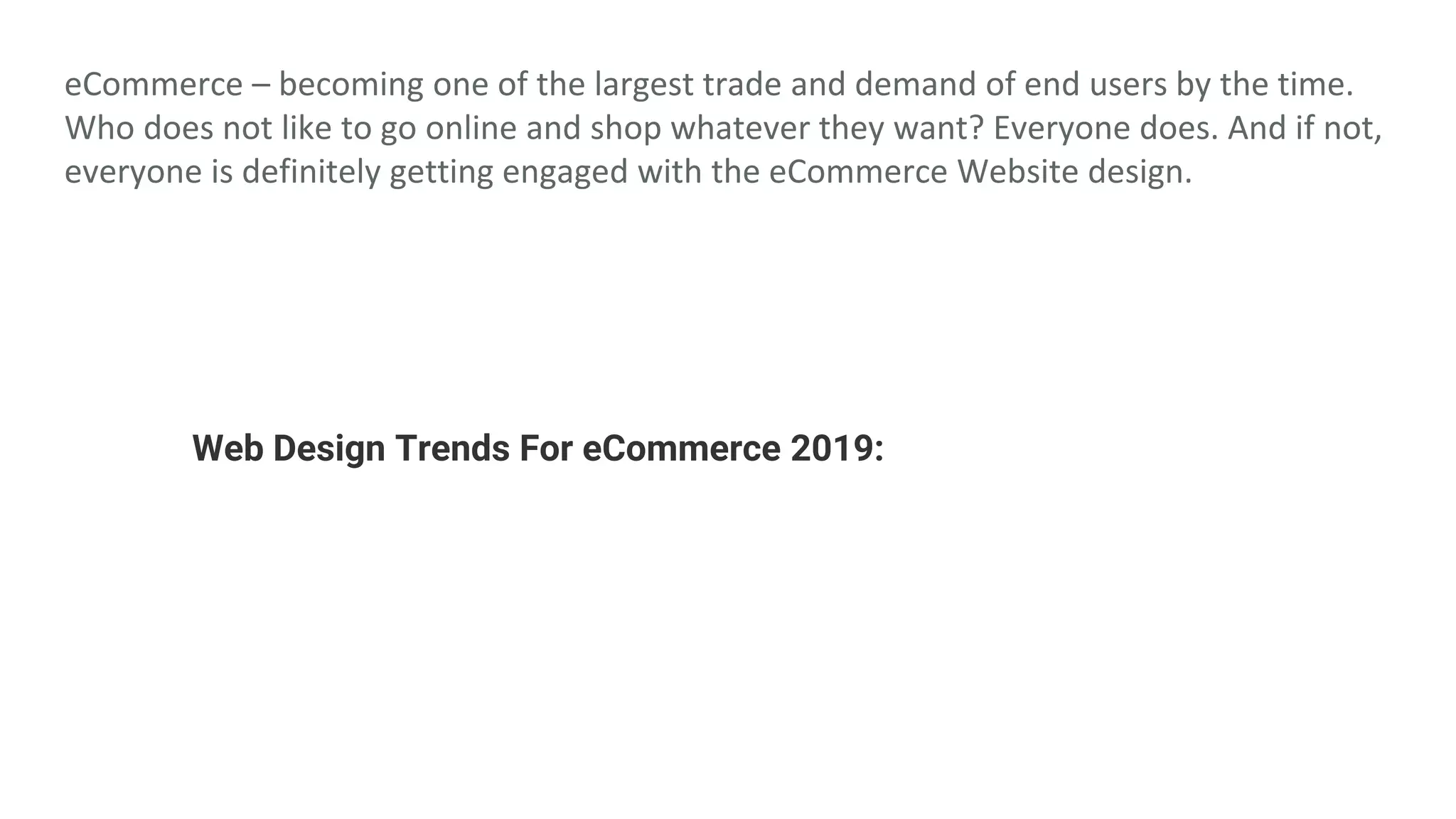 Top e commerce website design trends for 2019! | PPTX | Web Development | Internet