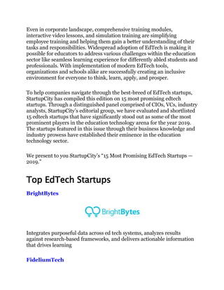 Top ed tech startups converted | PDF