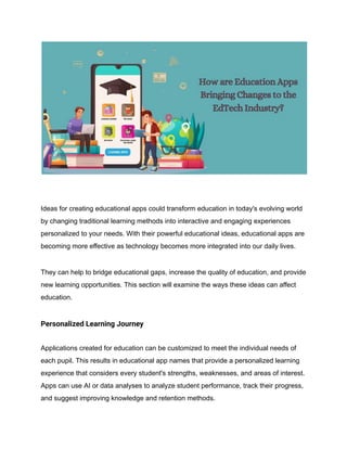 Top Educational App Ideas to Consider in 2024 for Startups.pdf ...