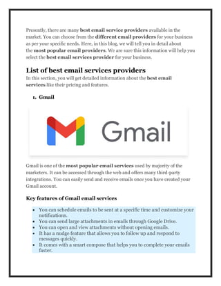 Top email services providers to streamline your communication.pdf
