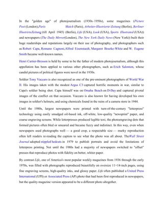 PHOTO JOURNALISM AND ITS ETHICAL ISSUES | DOCX