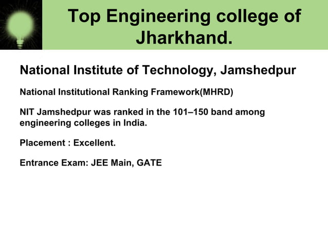 Top engineering college of Jharkhand. | PPT