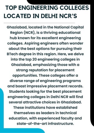 Top Engineering Colleges Located in Delhi NCR's.pdf
