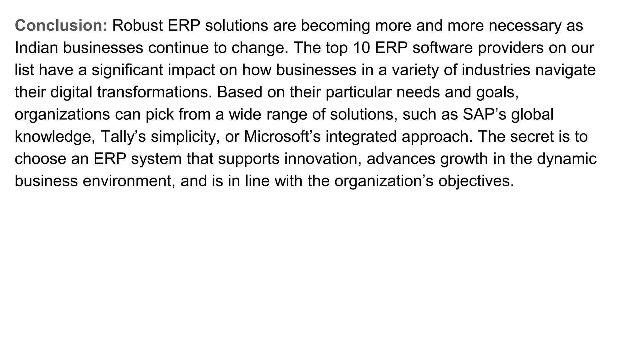 Top ERP Software in India | PPTX