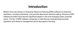 Top ERP Software in India | PPTX