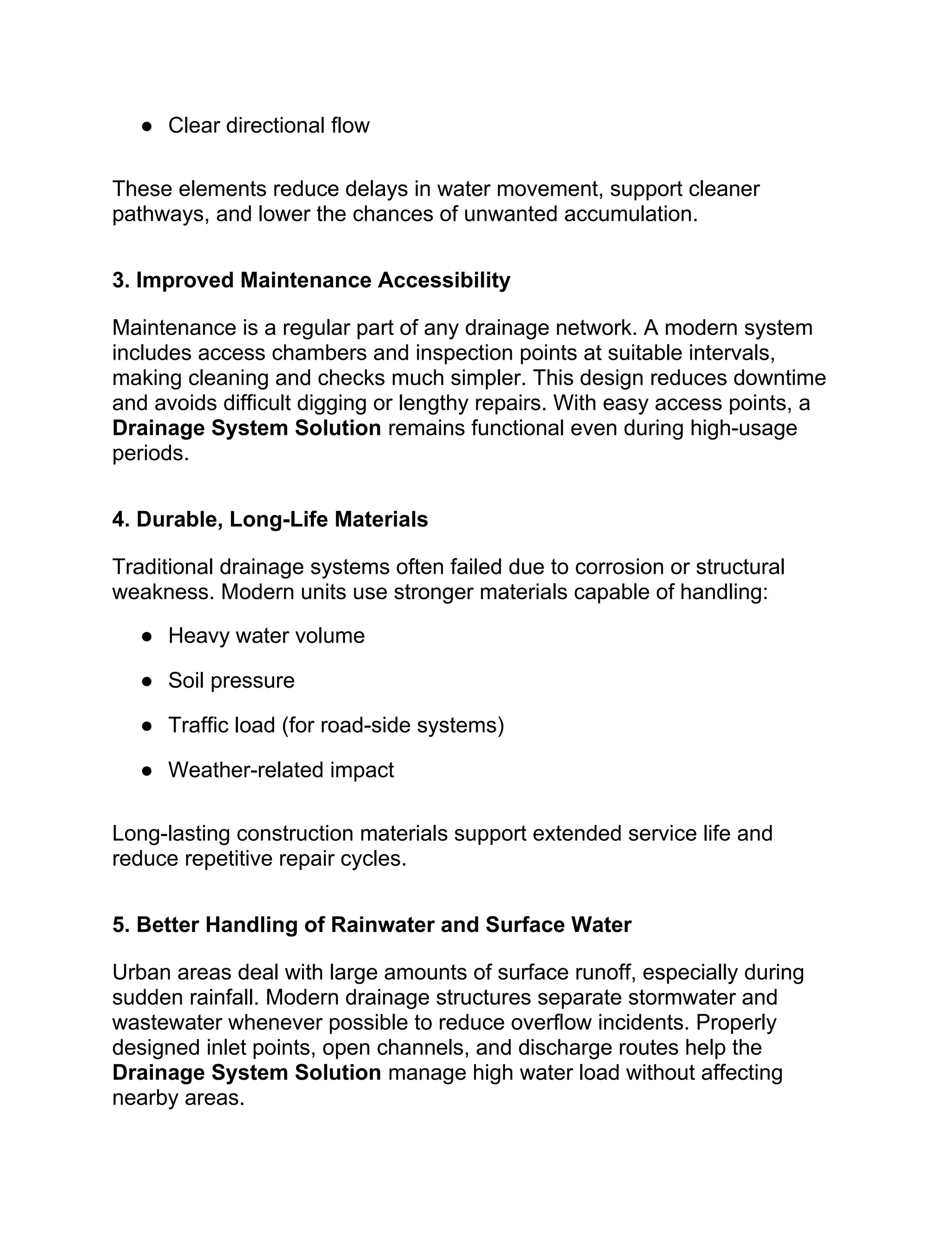 Top Features of a Modern Drainage System Solution | DOCX