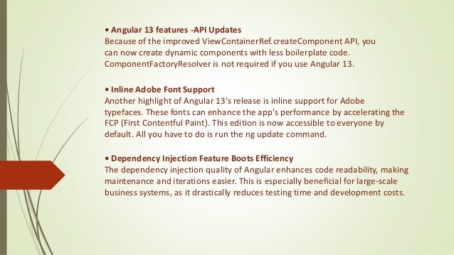 Top Features Of Angular 13 You Must Know Ppt