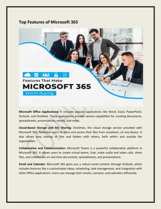 Top Features of Microsoft 365 - Unlock its Potential for Better ...