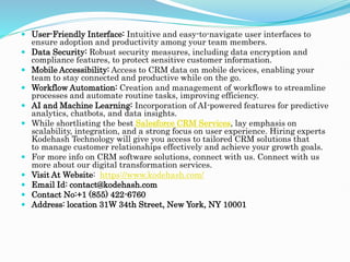Top Features of the Best CRM Software Development Services | PPT